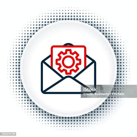 흰색 배경에 격리된 선 봉투 설정 아이콘입니다 다채로운 개요 개념 벡터 개념에 대한 스톡 벡터 아트 및 기타 이미지 개념 고름 기어 기계 부분 Istock