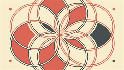 circular geometric pattern with abstract floral design elements vector design generative ai