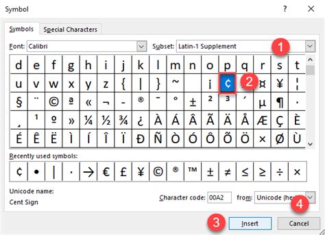 Cents Symbol In Word