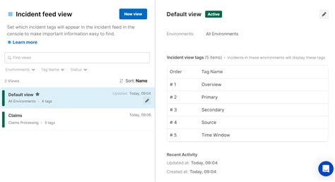Manage Incident Feed Views