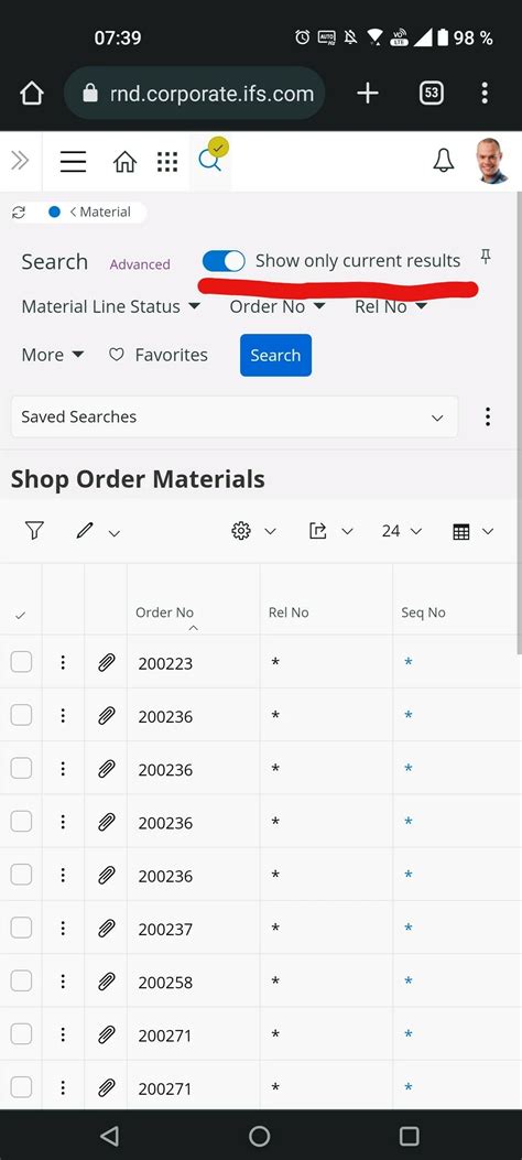 Shop Order Material Iee Vs Aurena Ifs Community