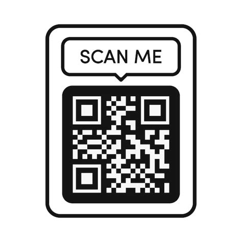Qr Code Frame Cor Preta Scan Me Tag Vetor Premium