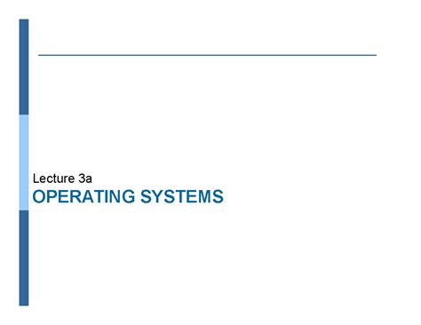 Operating Systems Inter Process Communication Operating Systems Lecture 3a Interprocess