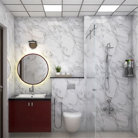 White And Grey Rectangular Wall Tiles Design Livspace
