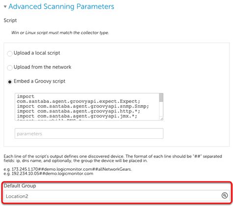 検出されたnetscanデバイスを監視に追加する Logicmonitor
