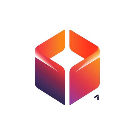 Modern Minimalistic Logo With Gradient Colors Leading Red On White