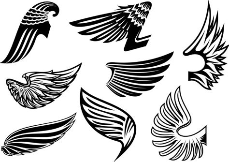 Detailed Wing Emblem Royalty Free Vector Image