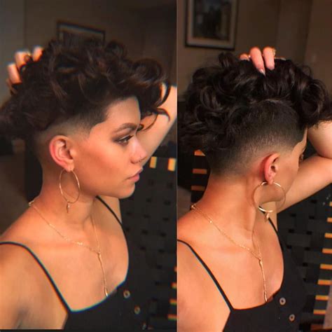8 Spectacular Short Shaved Curly Hairstyles For Women