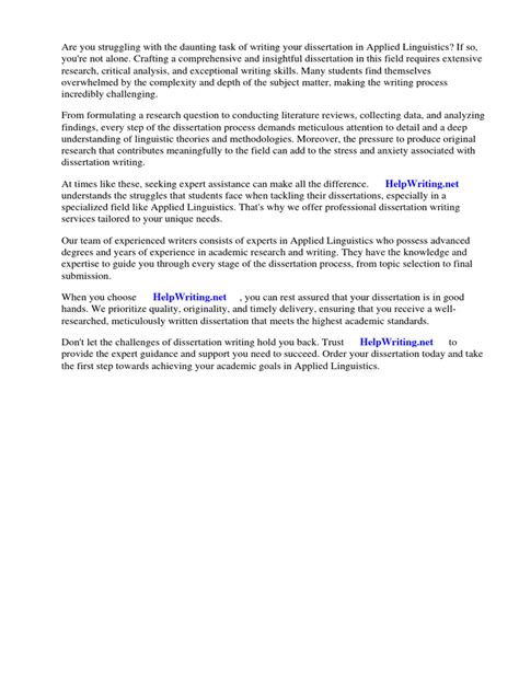 Dissertation Applied Linguistics Pdf Linguistics Thesis