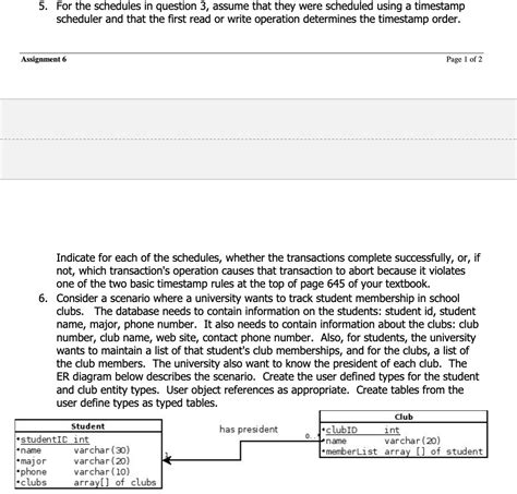 Solved 5 For The Schedules In Question 3 Assume That They