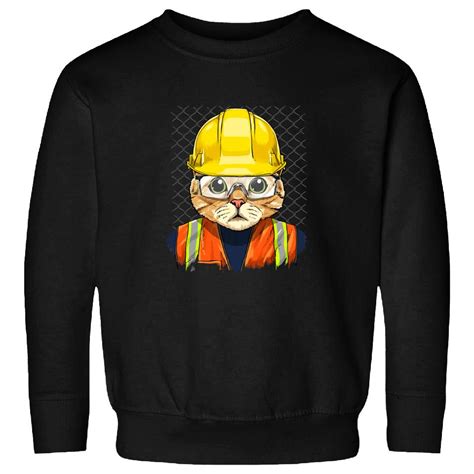 Cat Paws Construction Worker Feline Cat Kitten 245 Sweatshirts Id 20075107 By Timmreck21922849