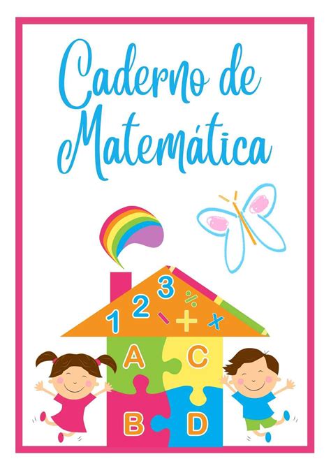 Capa De Caderno De Matemática 10 Modelos Para Imprimir Artesanato Passo A Passo
