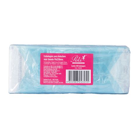 Emb Autoclave 90x230mm Emb C200 Un Poli Use Descartáveis