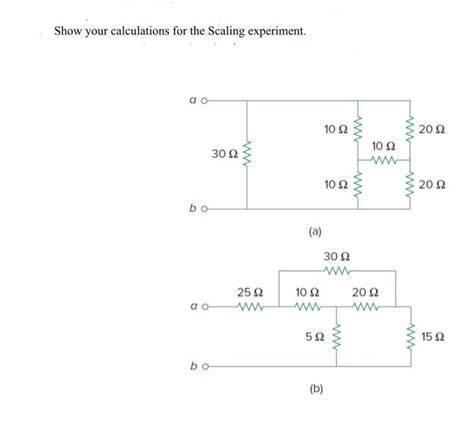 Solved Show Your Calculations For The Scaling Experiment Chegg Com