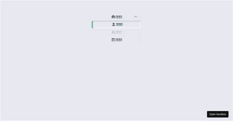 Menu Codesandbox
