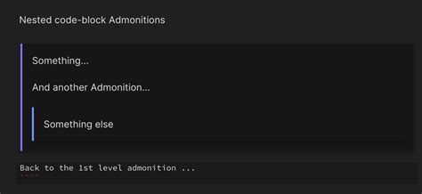 Nesting Code Block Admonitions Custom Callouts Troubles · Issue 227 · Javalentadmonitions