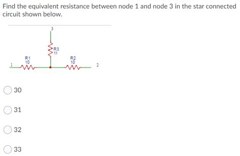 Solved Find The Equivalent Resistance Between Node 1 And