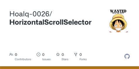 Github Hoalq 0026horizontalscrollselector