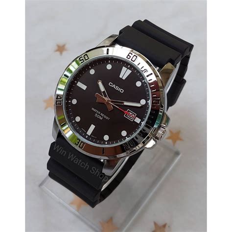 นาฬิกา Casio แท้100 รุ่น Mtp Vd01 1e นาฬิกาผู้ชาย สายเรซิ่น รุ่นใหม่ล่าสุด ของแท้ 100 รับ