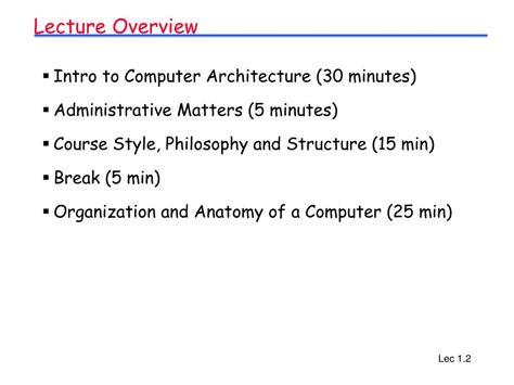 Ppt Lecture Overview Powerpoint Presentation Free Download Id4331693