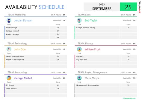 Work Schedule Templates Excel