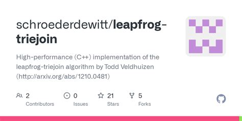 Github Schroederdewittleapfrog Triejoin High Performance C