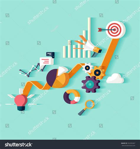 Data Analytics Flat Design Stock Vector Royalty Free 332395367 Shutterstock