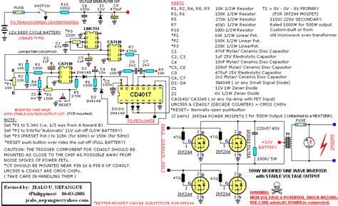 Modified Sine Wave Inverter Circuit Diagram Circuit Diagram