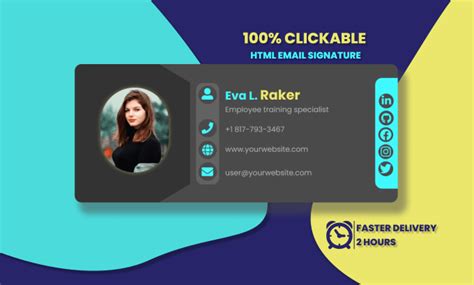 Do Clickable Html Email Signature Gmail Signature Html Signature By Mdsujon Fiverr