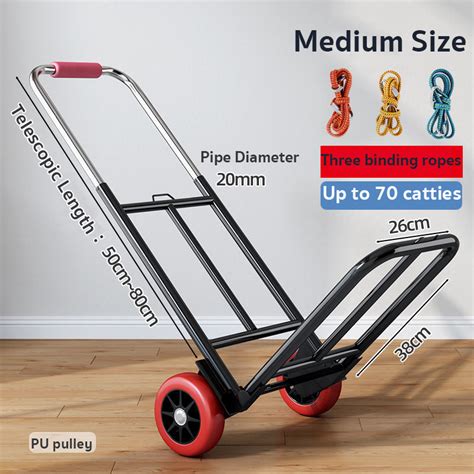 Folding Luggage Trolley Hand Truck Push Cart Black Folding Hand Truck