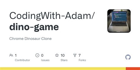 Github Codingwith Adamdino Game Chrome Dinosaur Clone