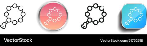 Beads Icon Thin Linear Regular And Button Style Vector Image