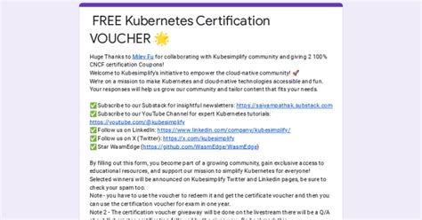 free kubernetes certification voucher 🌟 kubesimplify