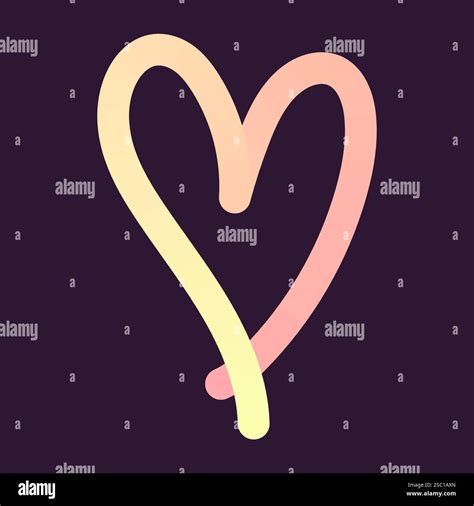 Gradient Heart Illustrations Modern Ribbon Shapes Intertwined Loops