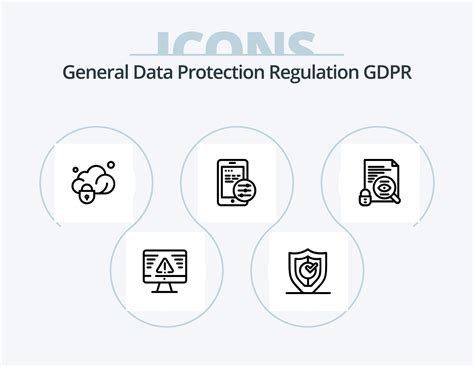 Gdpr Line Icon Pack 5 Icon Design Surveillance Folder Protection Gdpr Privacy 17528222