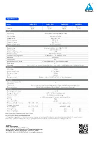 Numax Nx810 3 1 Phase Online Ups With Isolation Transformer 380 400 415 Vac 10 Kva At