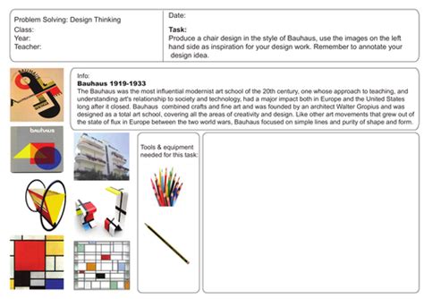 Problem Solving Design Thinking Task A3 Teaching Resources