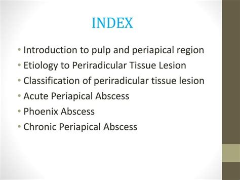 Periapical Abscesspptx Dental Health Diseases And Conditions