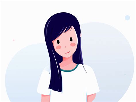 A Girl By Zhang Xu On Dribbble