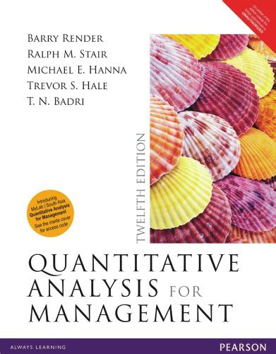 Quantitative Analysis For Management Controses Store