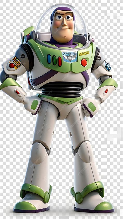 A Cartoon Character Named Buzz Lightyear Stands With His Arms Crossed And A Smile On His Face He