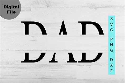 Split Dad Monogram Svgpngdxf File Split Dad With Names Svg Etsy