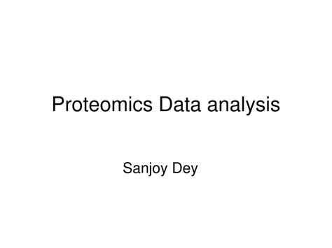 PPT Proteomics Data Analysis PowerPoint Presentation Free Download ID