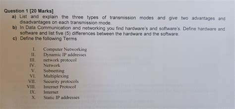 solved question 1 [20 marks] a list and explain the three