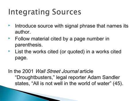 Integrating Sources Ppt