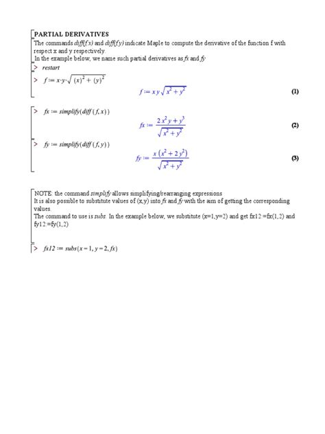 Maplederivatives Pdf