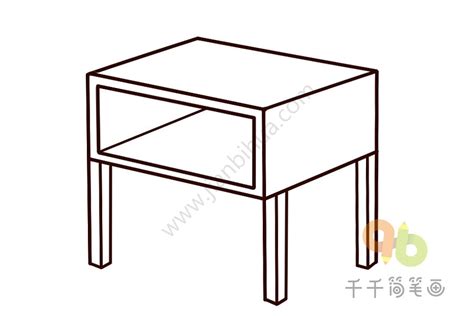 课桌简笔画图片教程 学习用品