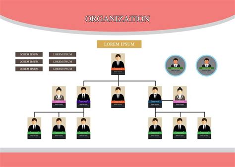 Gráfico De Organización Infografías Con Icono De Personas Y Línea