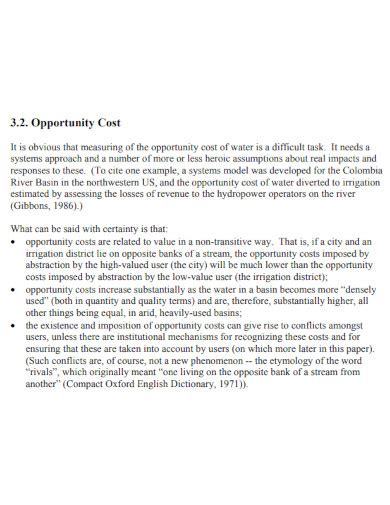 99 Opportunity Cost Examples