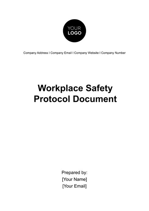 Workplace Safety Protocol Document Template Edit Online And Download